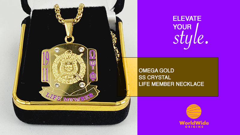 How the Omega Gold Ss Crystal Life Member Necklace Defines Black Greek ...