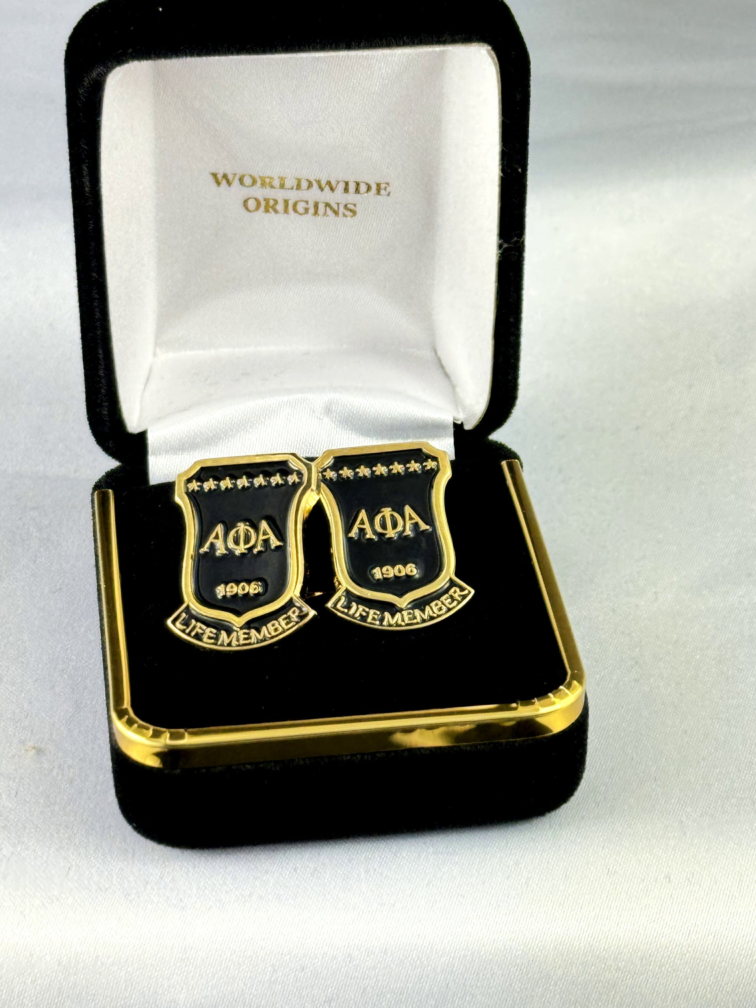 Alpha Black Life Member Cuff Links – Worldwide Origins