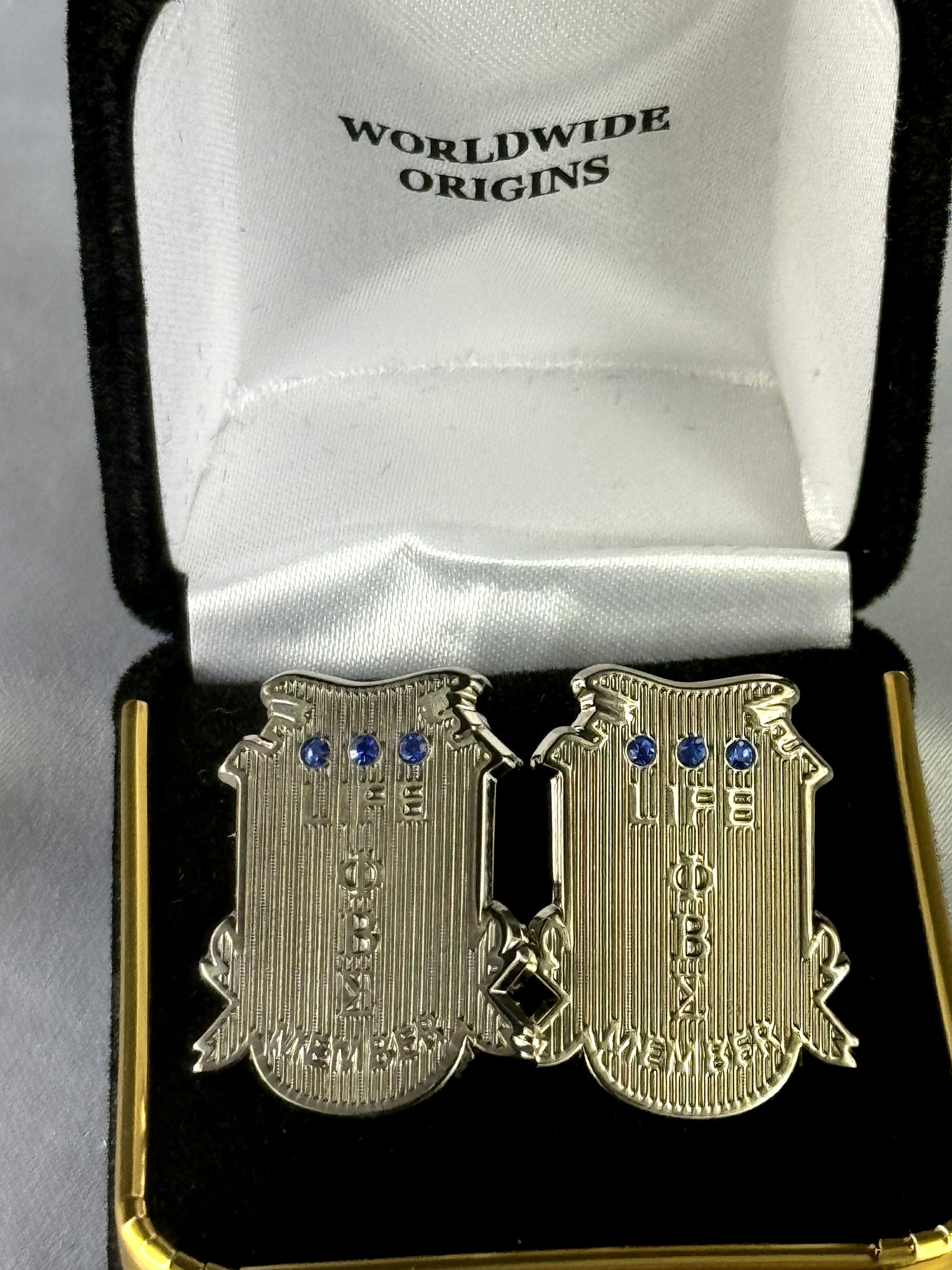 Pbs Silver Stone Life Member Cuff Links – Worldwide Origins